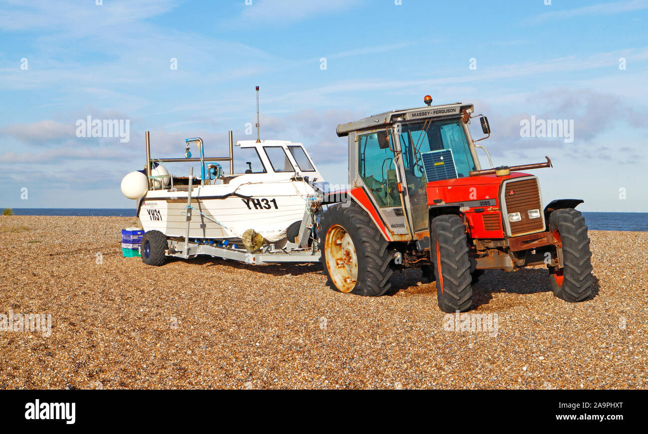 Tractor towing boat hi-res stock photography and images - Alamy