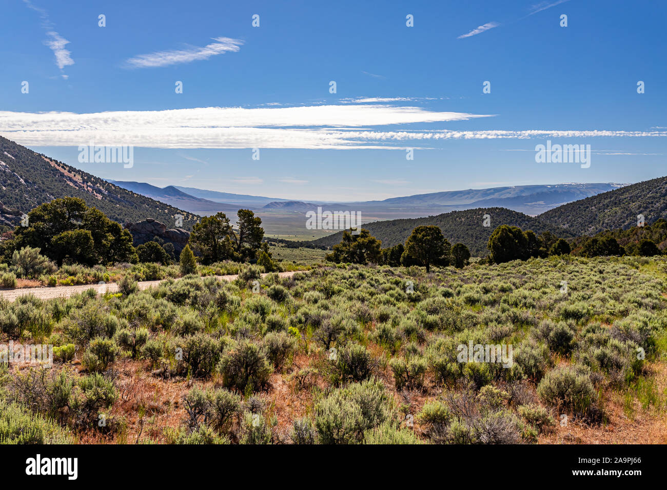 View of Smoky Mountain from Circle Creek Overlook Road at City of Rocks ...