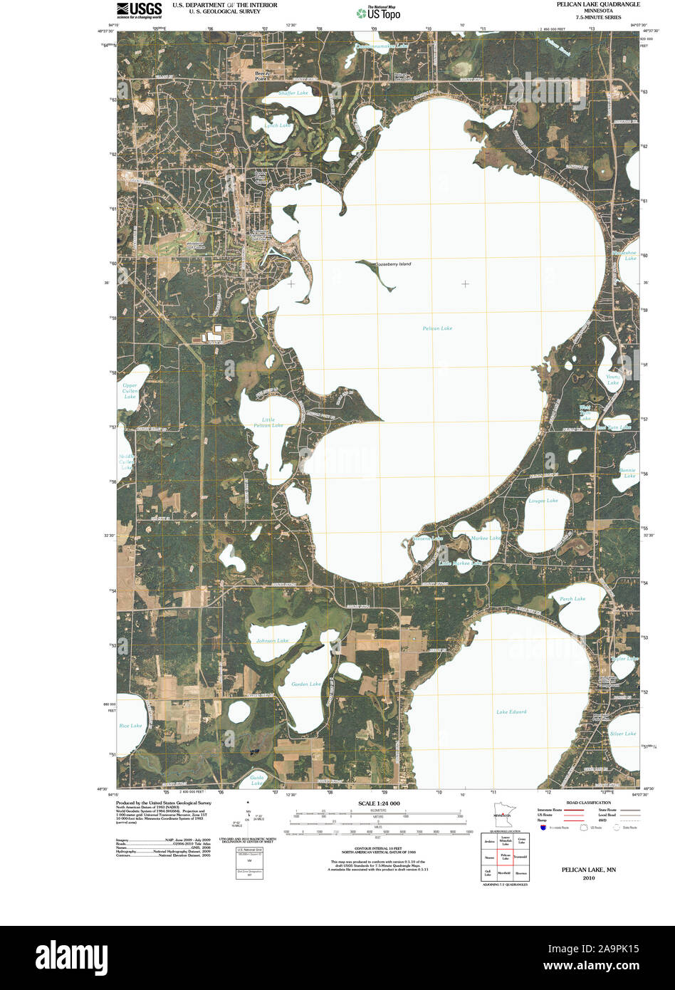 Pelican lake map hi-res stock photography and images - Alamy