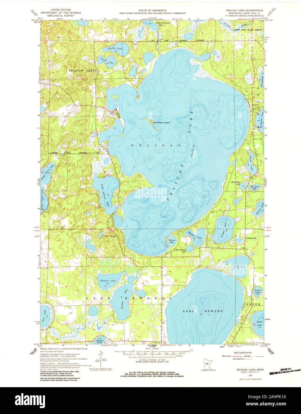 Pelican lake map hi-res stock photography and images - Alamy
