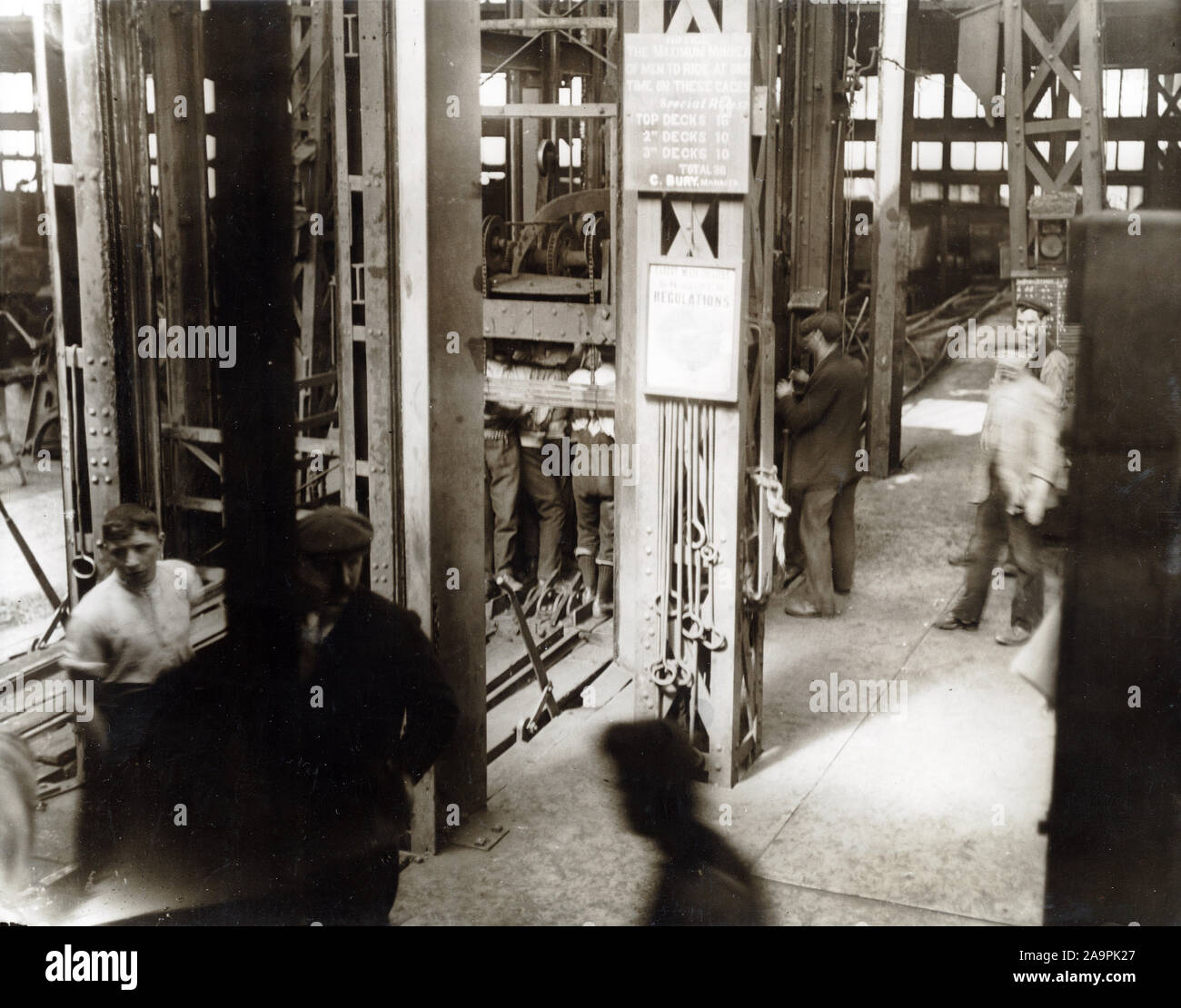 Cadeby colliery coal mine explosion rescue attempt 1912 Stock Photo - Alamy