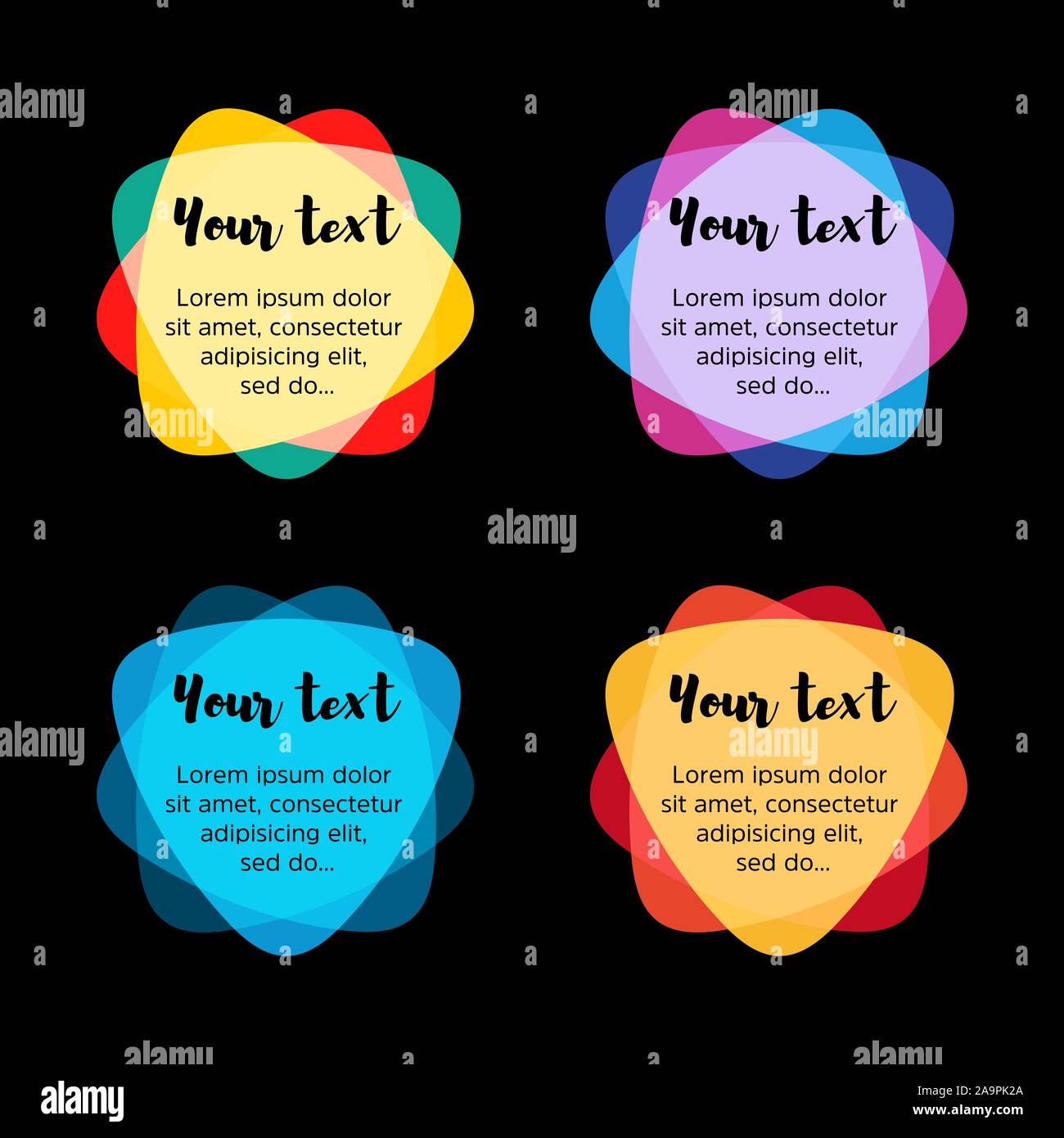 Design elements for the background. Color triangular stickers with the ...