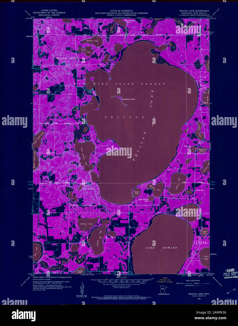 Map of pelican lake hi-res stock photography and images - Alamy