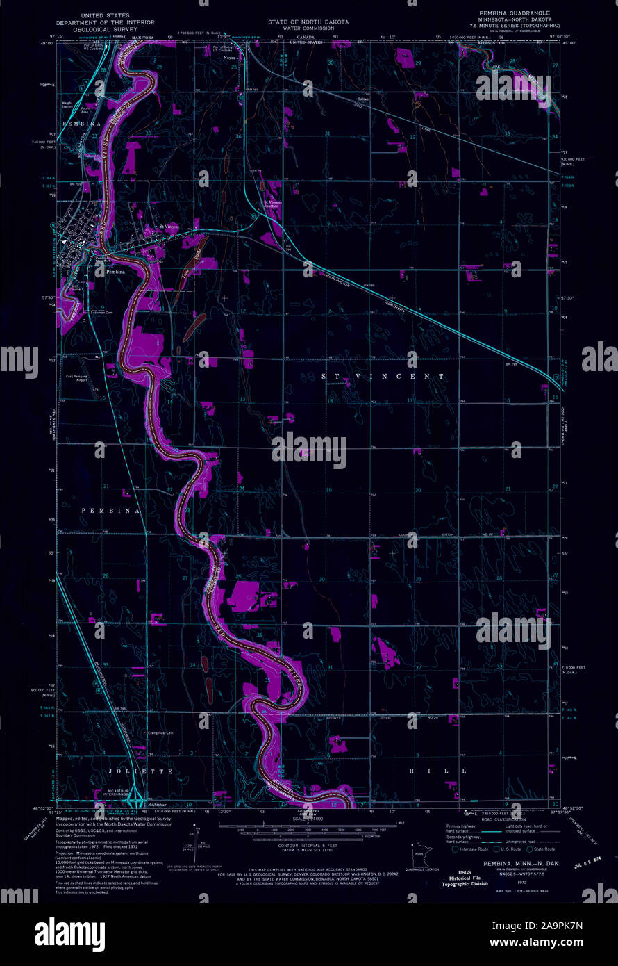 Pembina map hi-res stock photography and images - Alamy