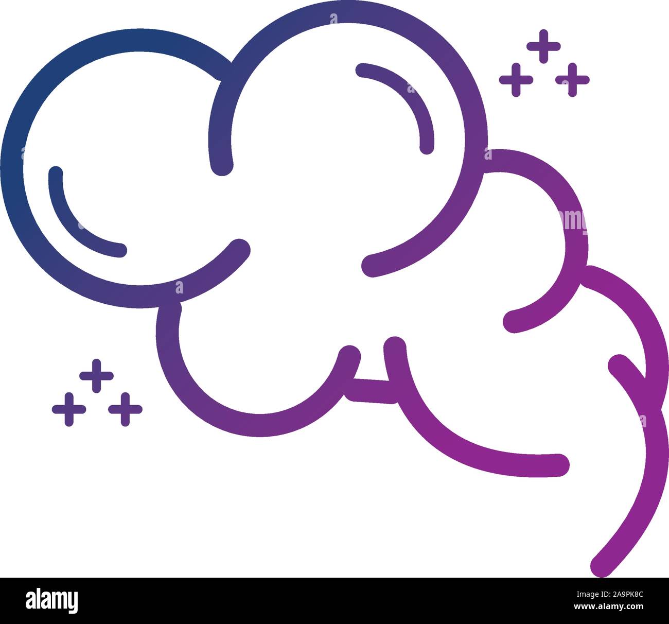 blows steam cloud smoke gradient icon illustration Stock Vector Image ...