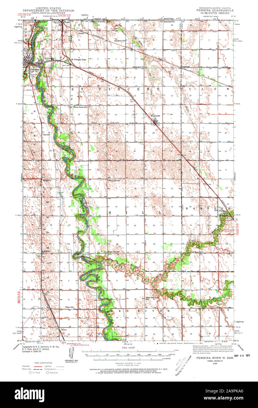 Map of pembina hi-res stock photography and images - Alamy
