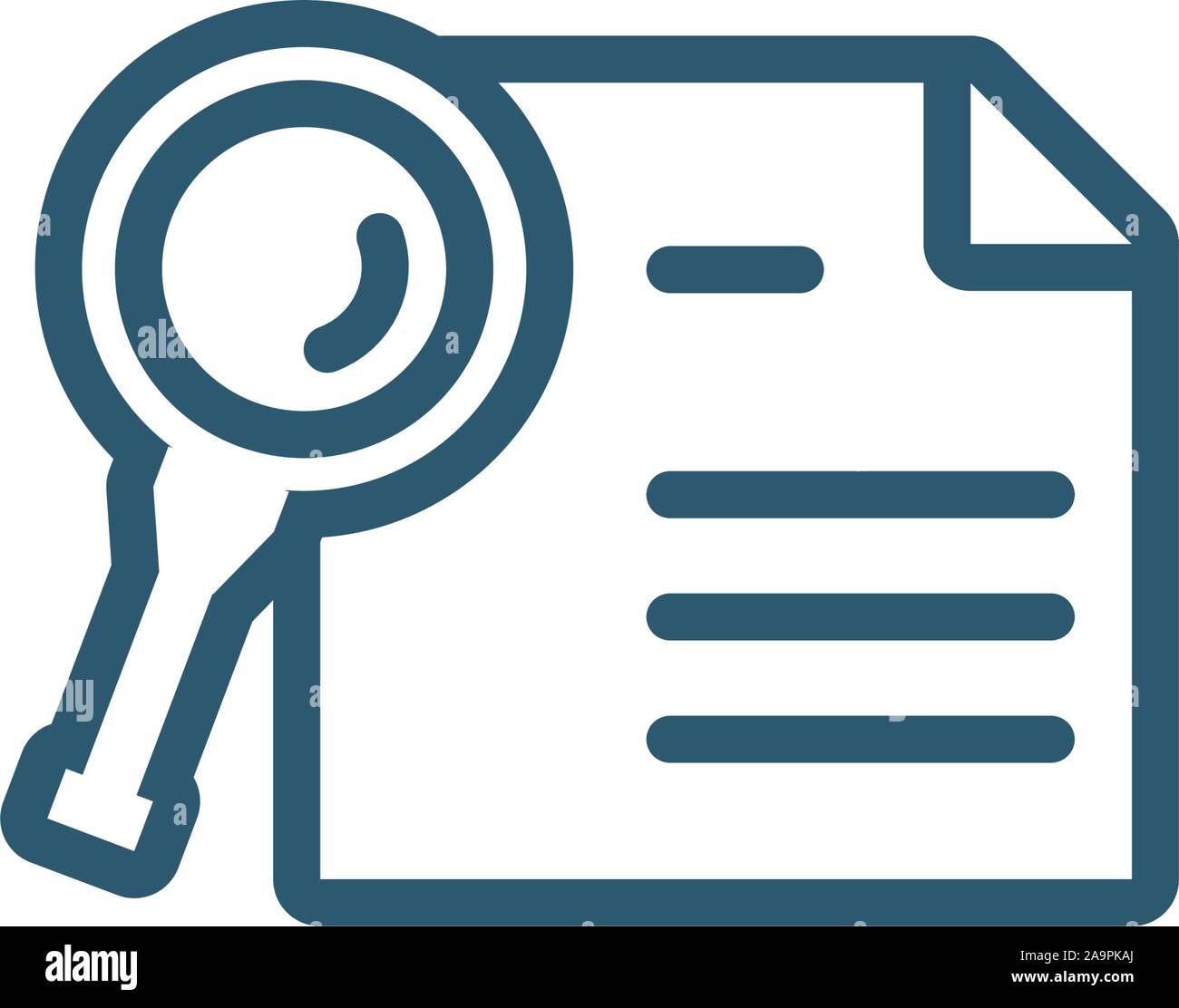 document analysis research line style icon vector illustration Stock ...