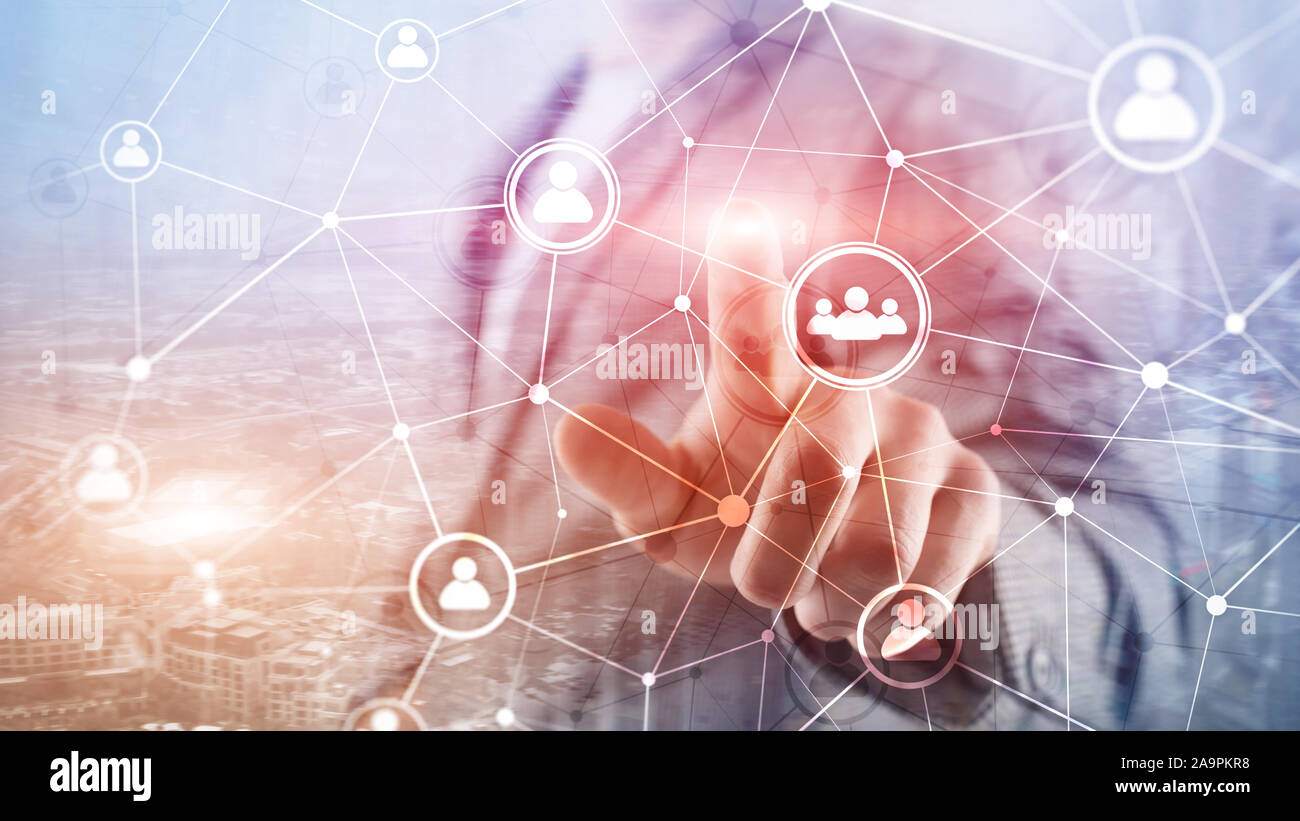 Double exposure people network structure HR - Human resources ...