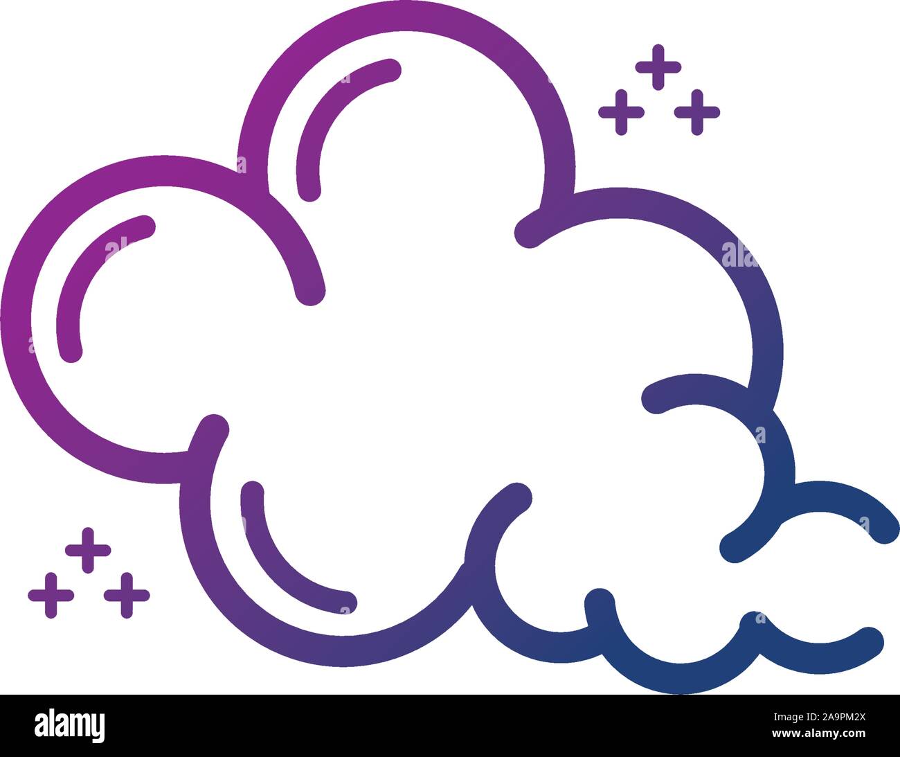 blows steam cloud smoke gradient icon illustration Stock Vector Image ...