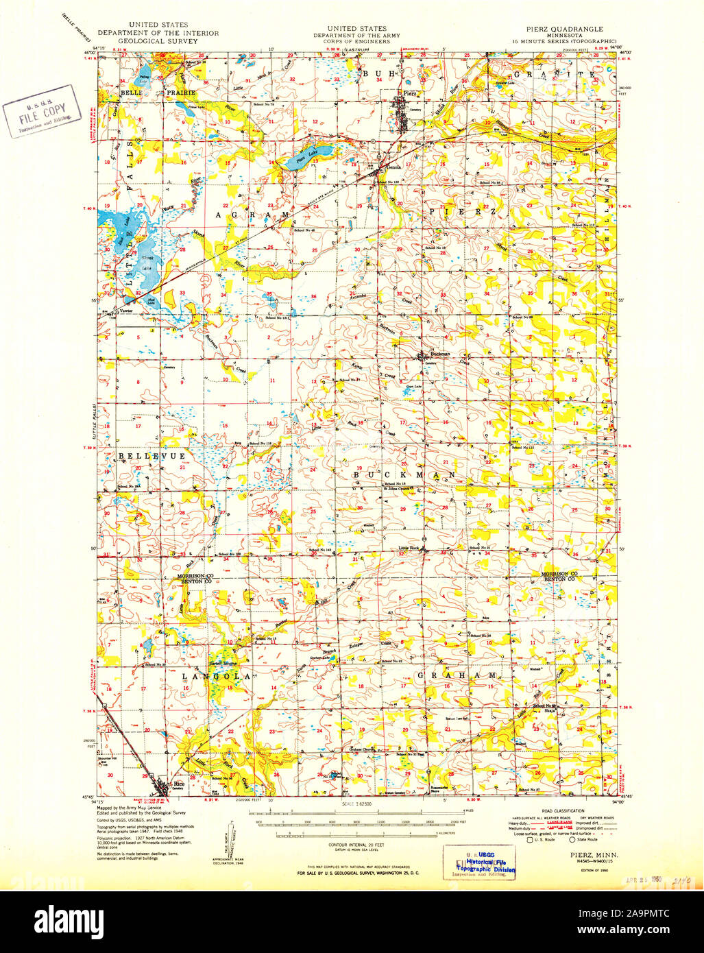 Map of pierz hi-res stock photography and images - Alamy