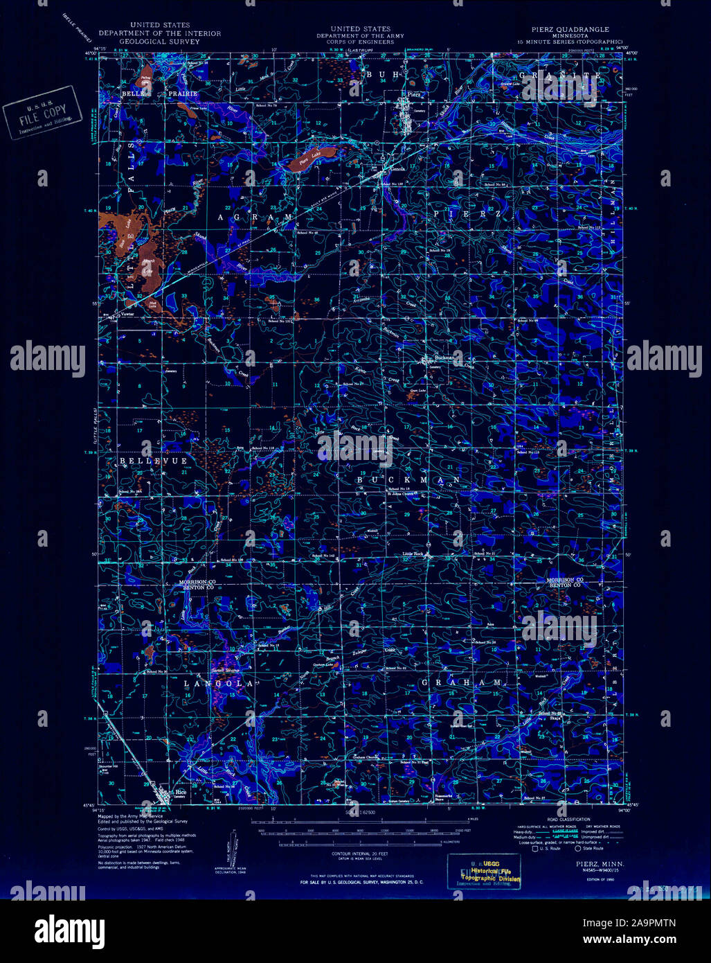Map of pierz minnesota hi-res stock photography and images - Alamy