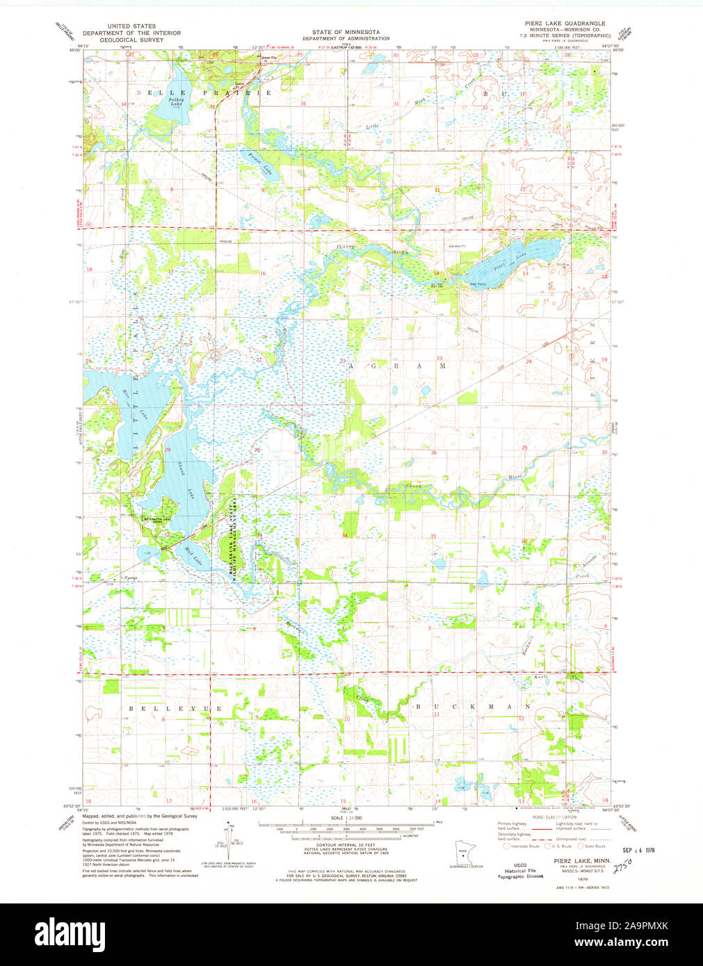 Map of pierz hi-res stock photography and images - Alamy