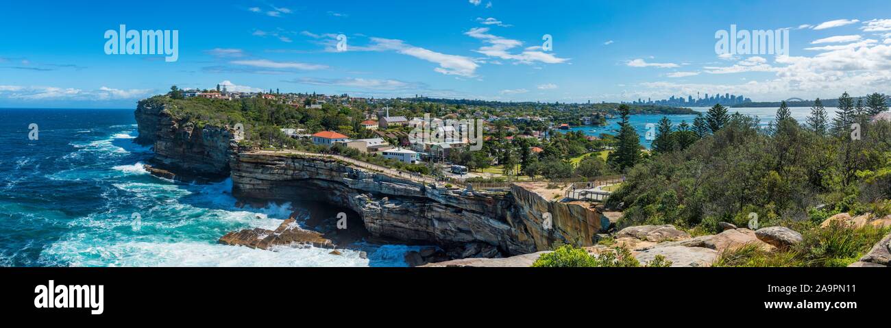 Spectacular view of ocean cliff in the Gap Park on suny day, Watsons ...