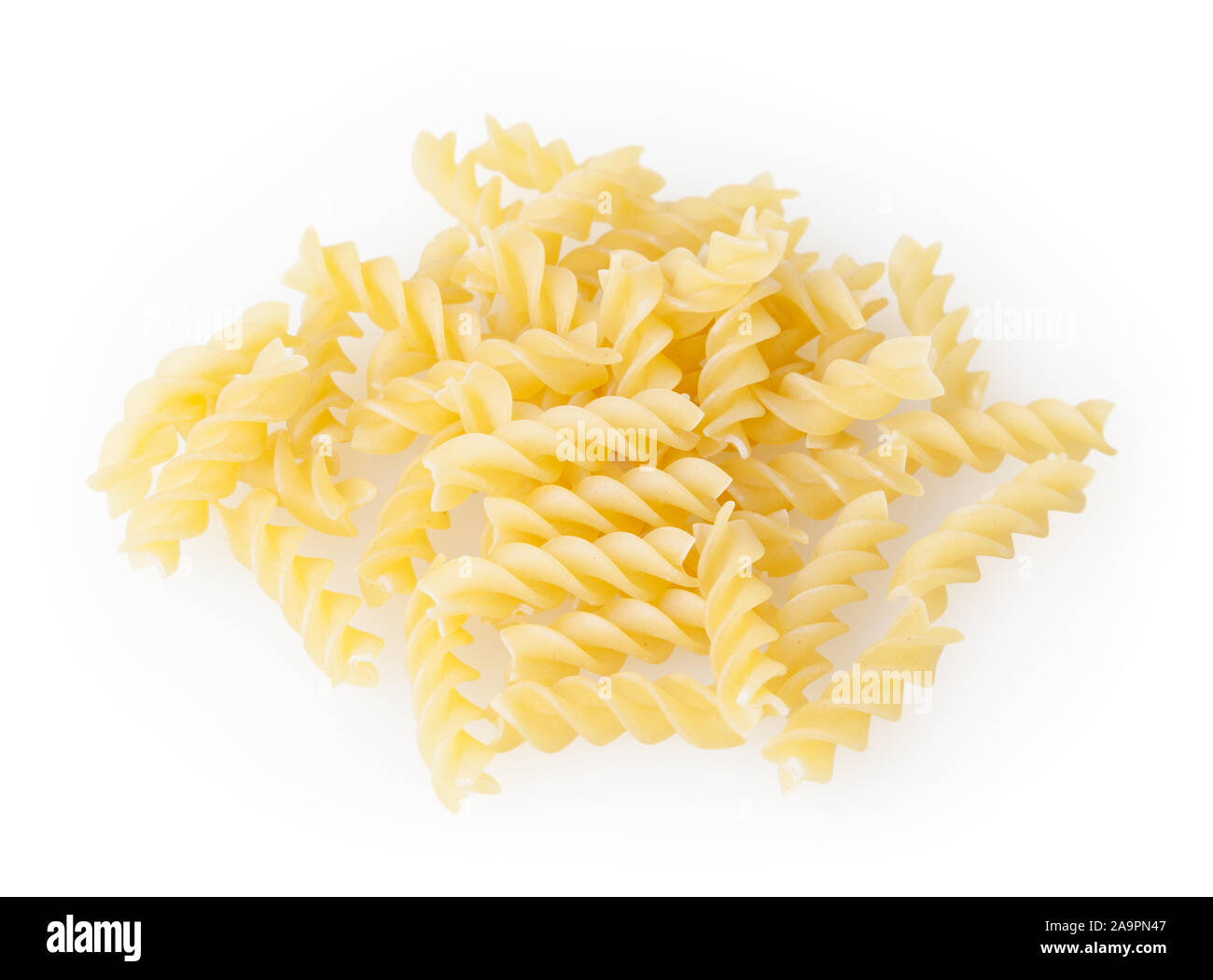 Dry uncooked fusilli close up Cut Out Stock Images & Pictures - Alamy