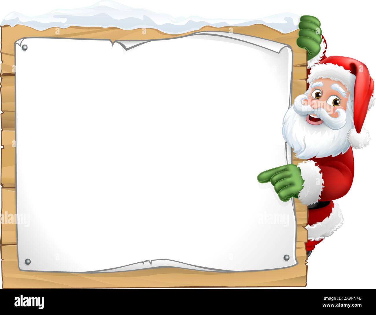 Santa Claus Sign Christmas Cartoon Stock Vector Image & Art - Alamy