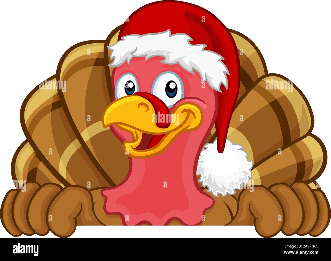 Santa Turkey Cartoon