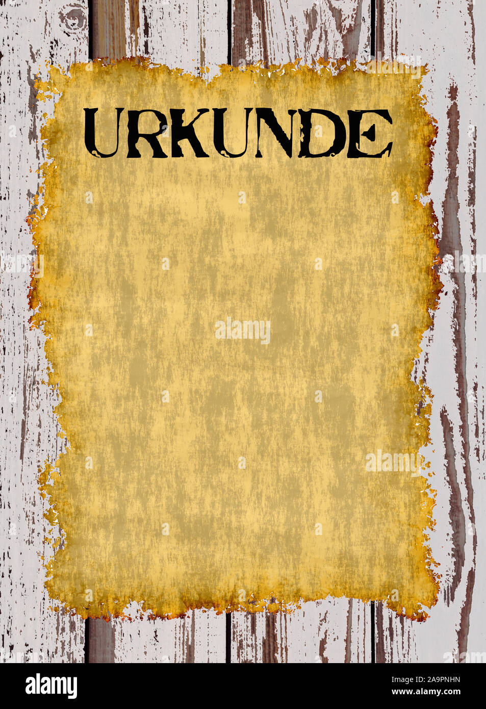 German Certificate vintage on wood background Stock Photo - Alamy