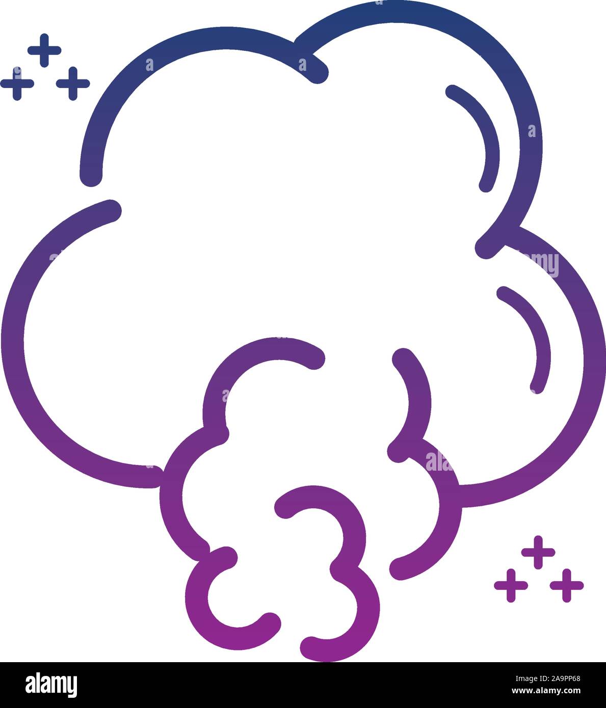 blows steam cloud smoke gradient icon illustration Stock Vector Image ...