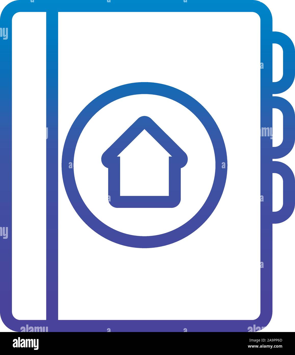 book with bookmark office line gradient design vector illustration ...