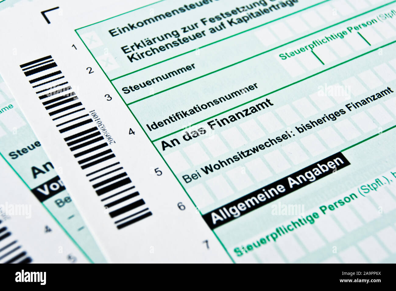 German Tax Form Stock Photo - Alamy