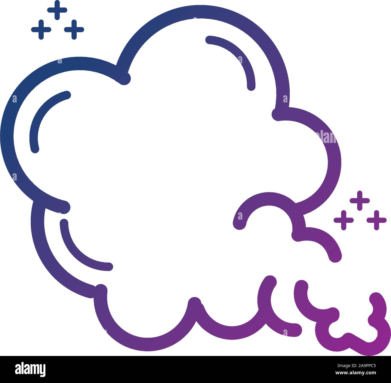 blows steam cloud smoke gradient icon illustration Stock Vector Image ...