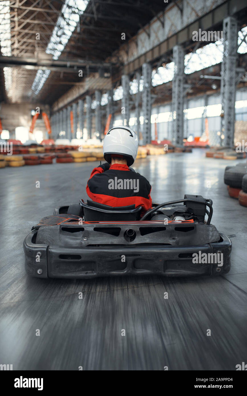 Indoor go kart helmet hi-res stock photography and images - Alamy