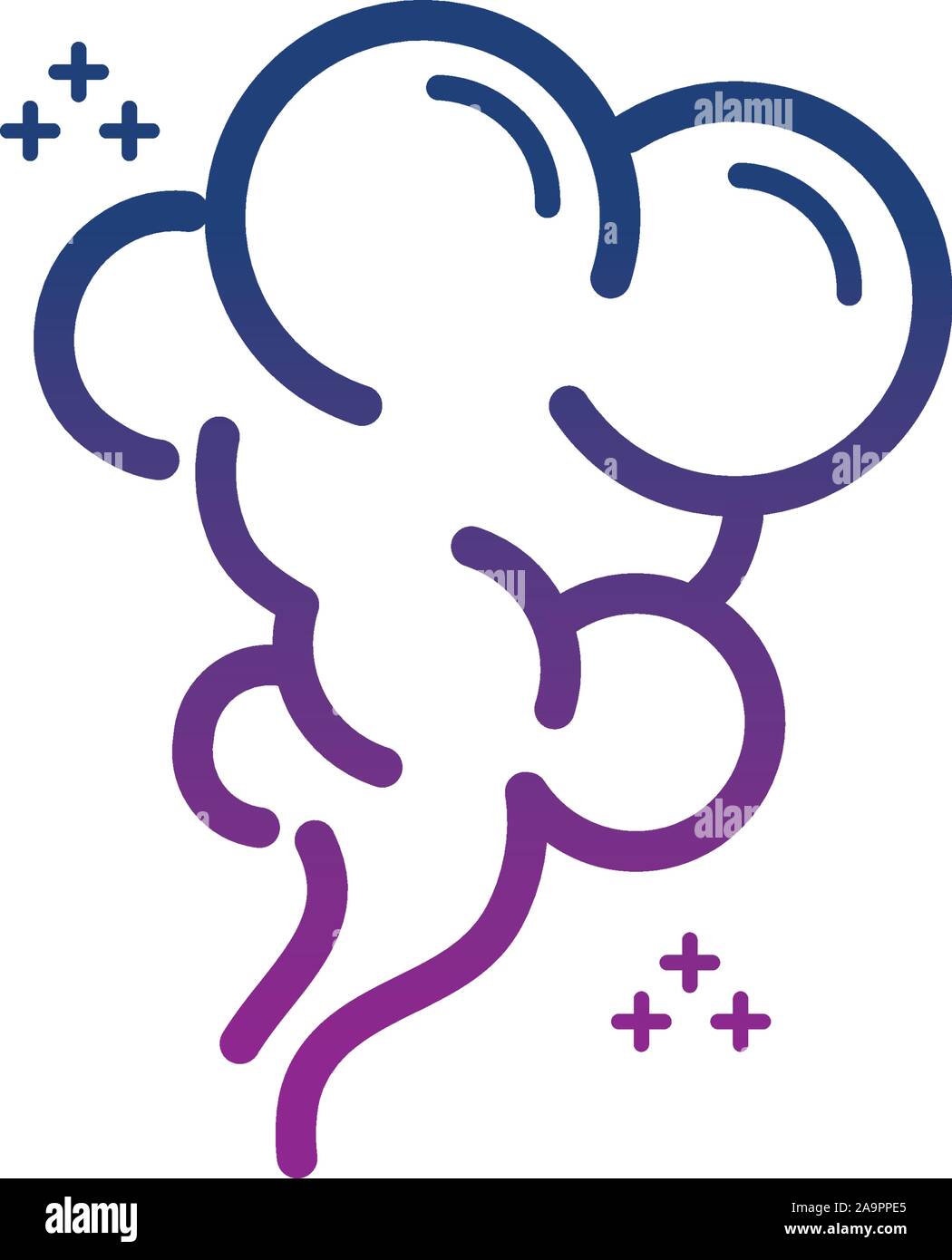 blows steam cloud smoke gradient icon illustration Stock Vector Image ...