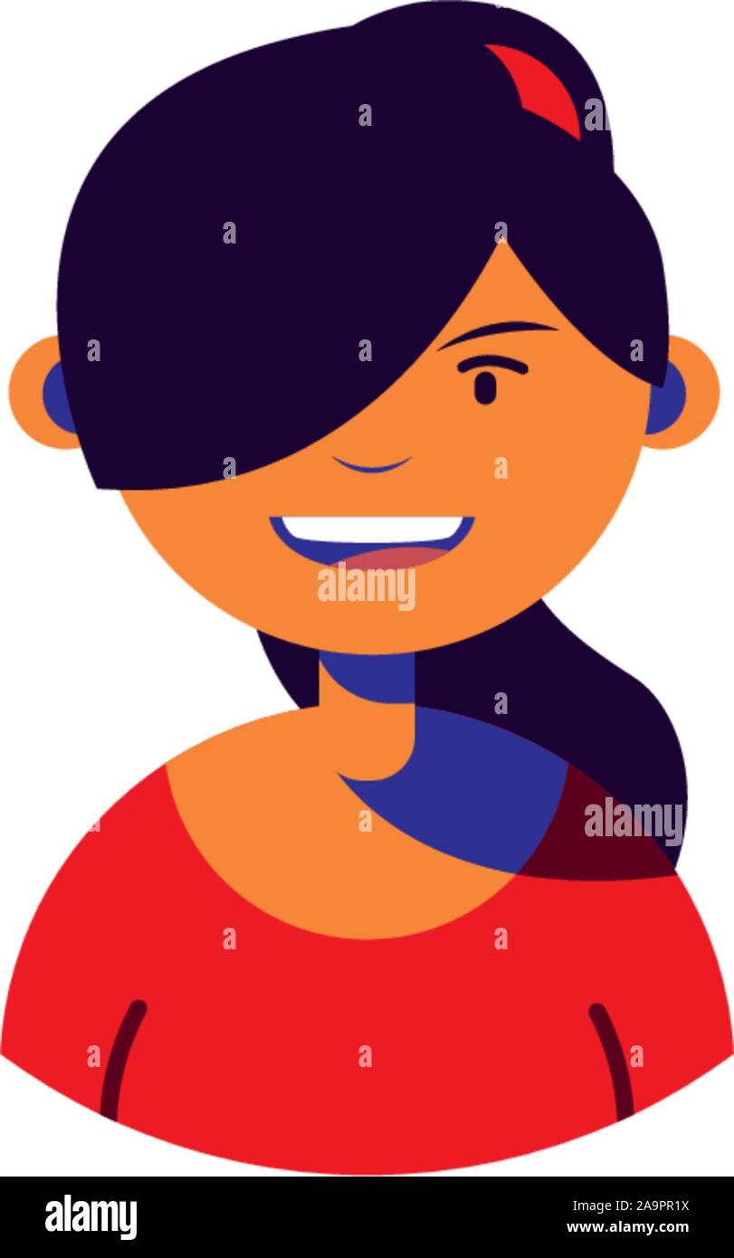 woman character people flat image vector illustration Stock Vector ...