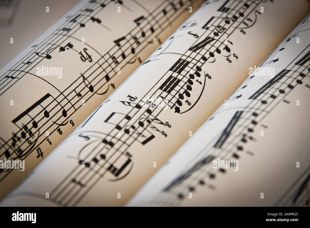 Music paper as background close-up Stock Photo - Alamy