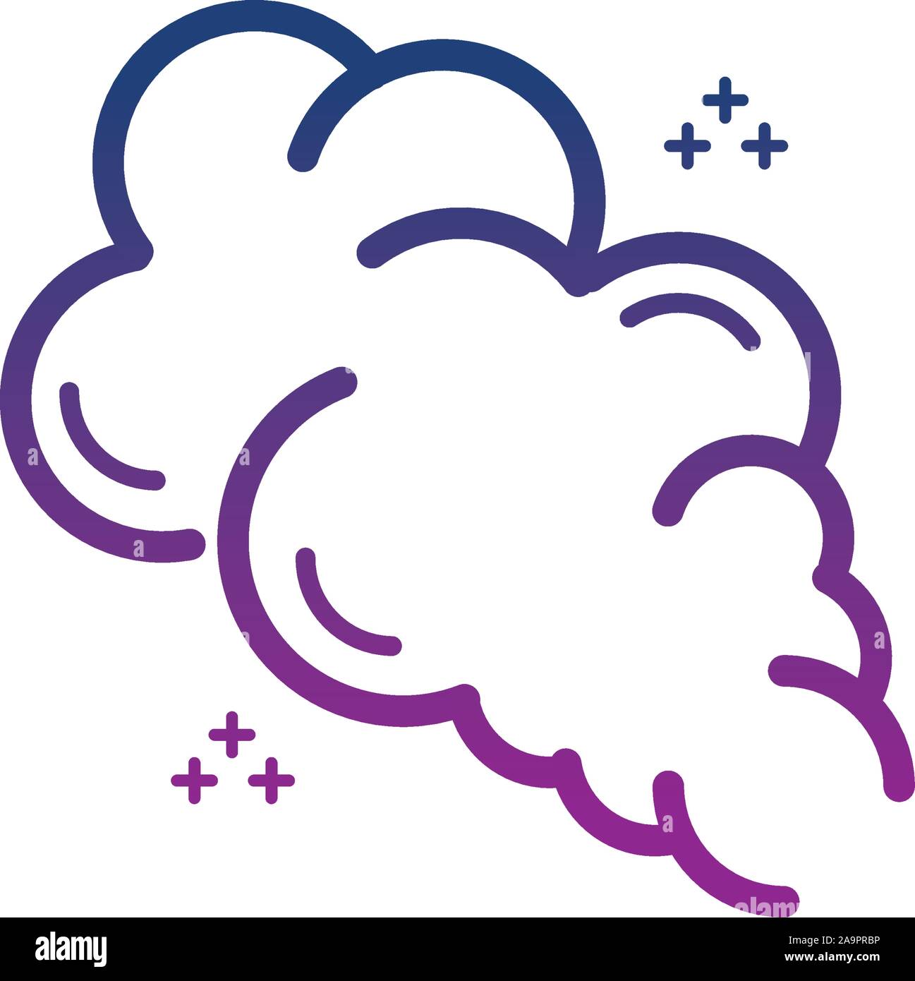 blows steam cloud smoke gradient icon illustration Stock Vector Image ...