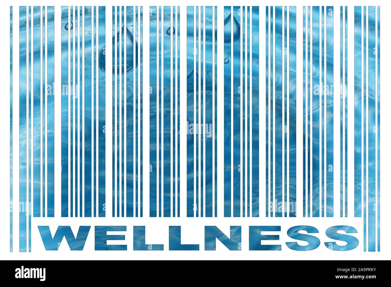 Barcode background water and waves with copy space Stock Photo - Alamy