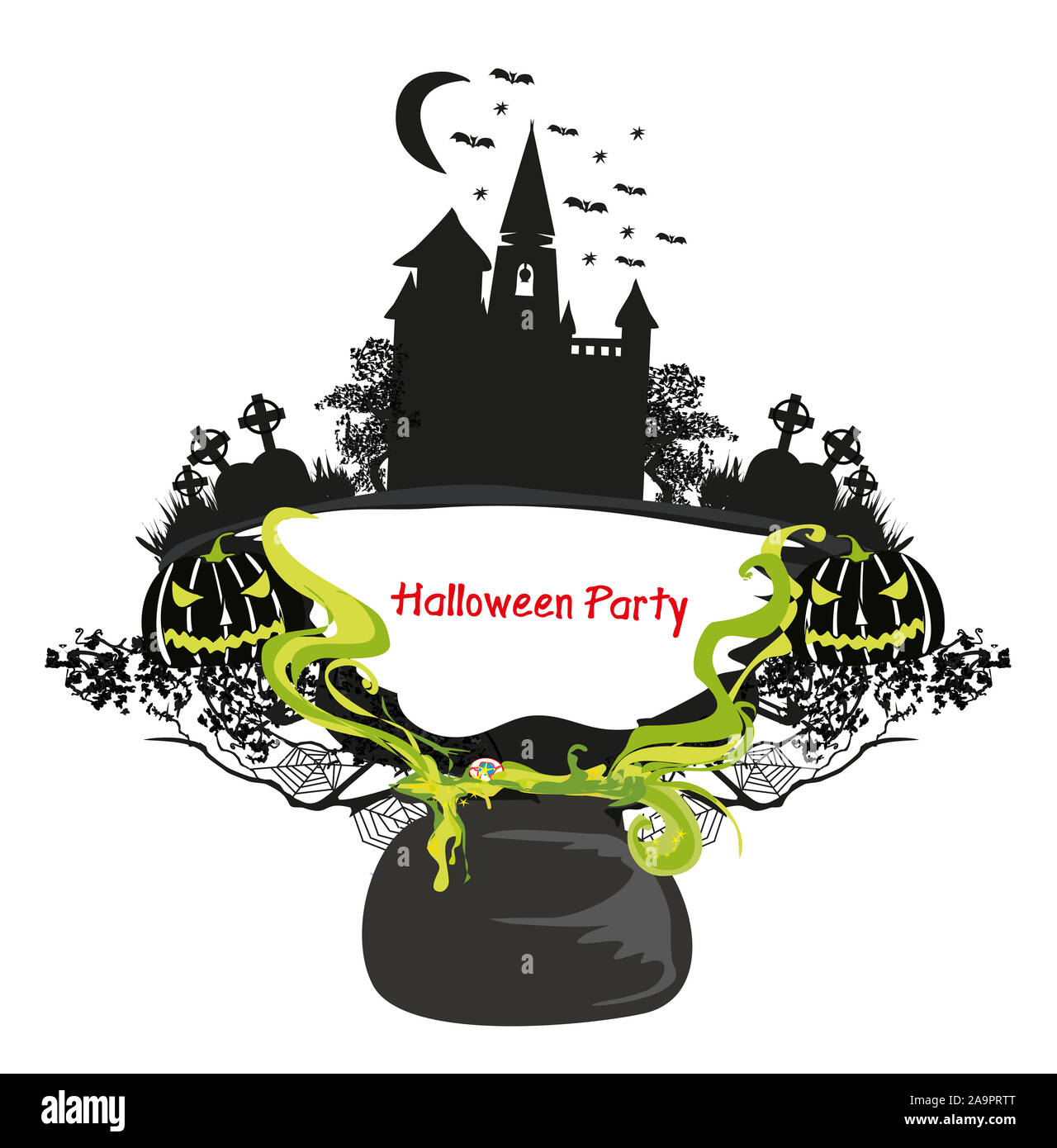 Halloween night moon beautiful Cut Out Stock Images & Pictures - Alamy