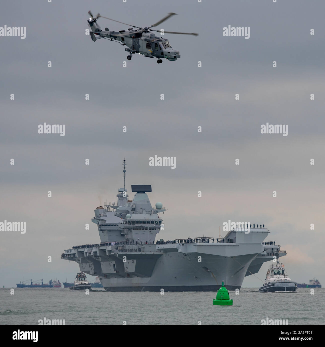 The Royal Navy's newest warship, the aircraft carrier HMS Prince of ...