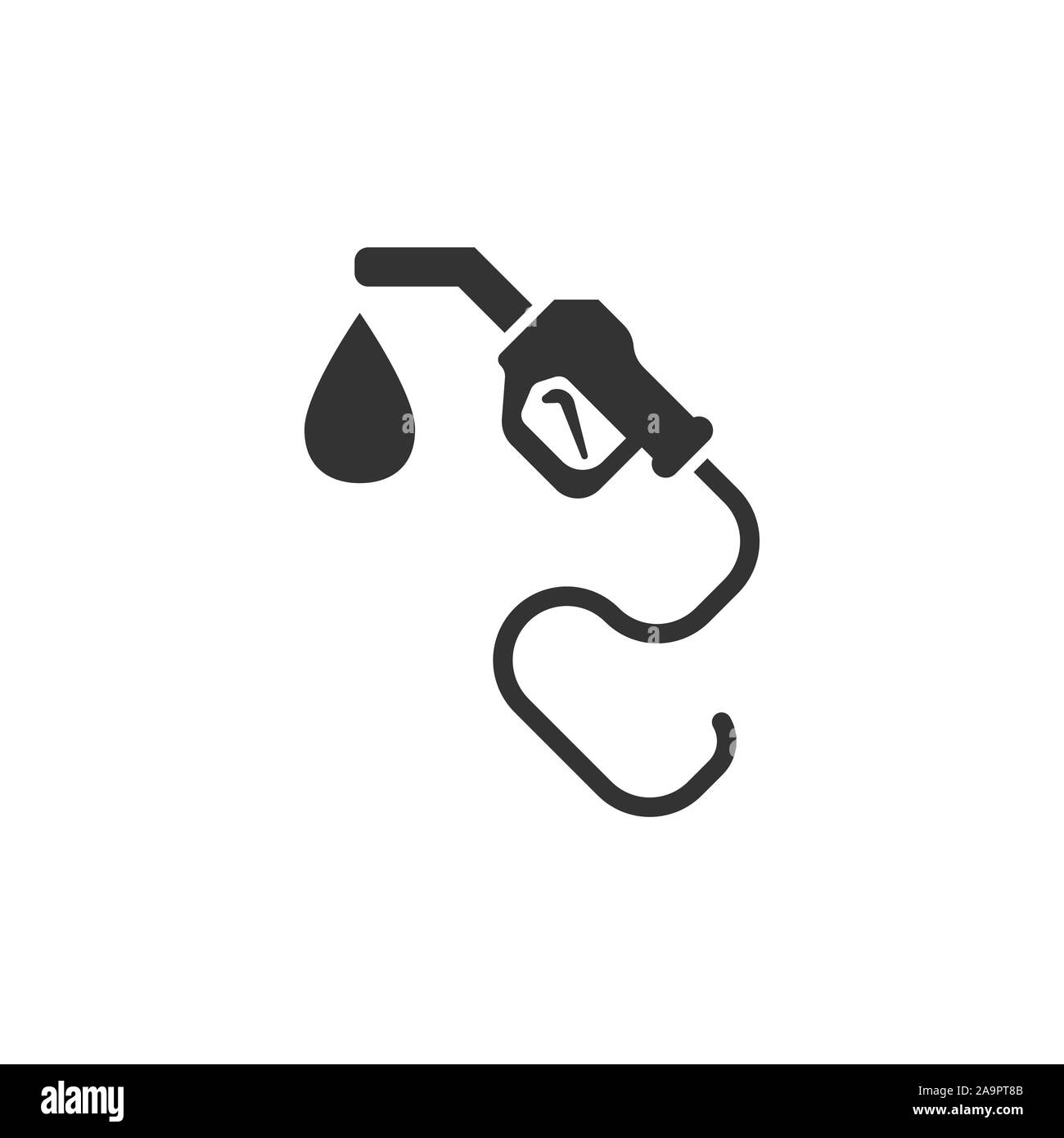 Fuel pump icon in flat style. Gas station sign vector illustration on ...