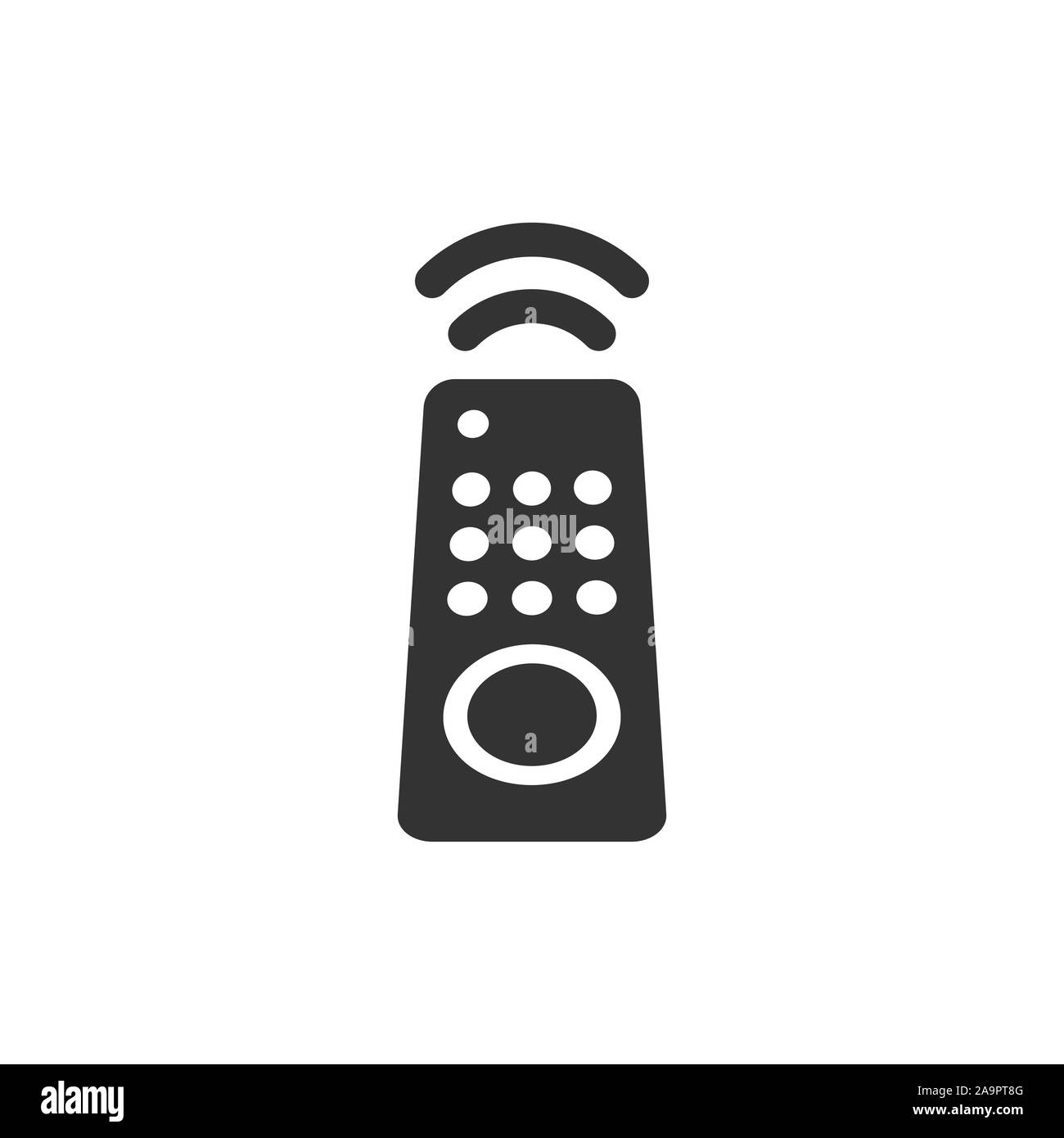 Tv remote icon in flat style. Television sign vector illustration on ...