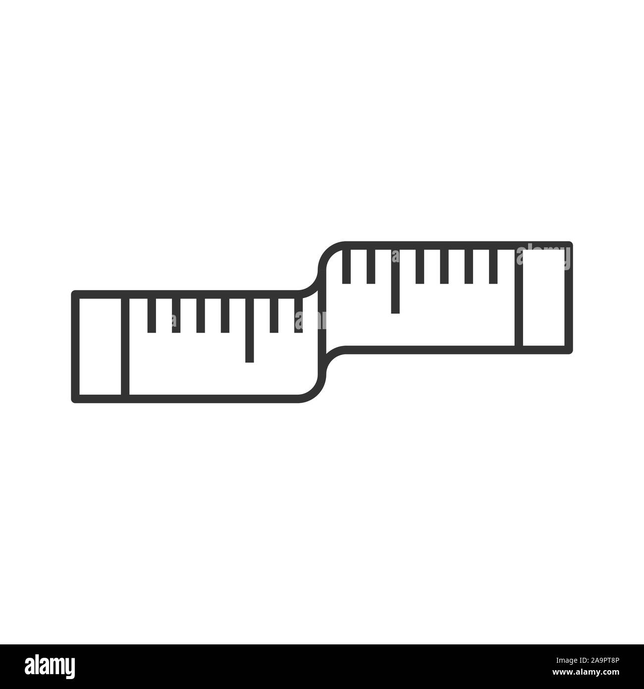 Measure tape icon in flat style. Ruler sign vector illustration on ...
