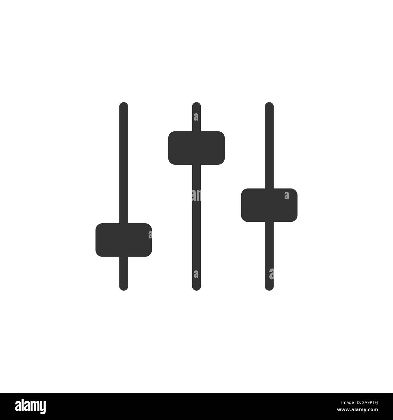 Control volume icon in flat style. Audio adjusting sign vector ...