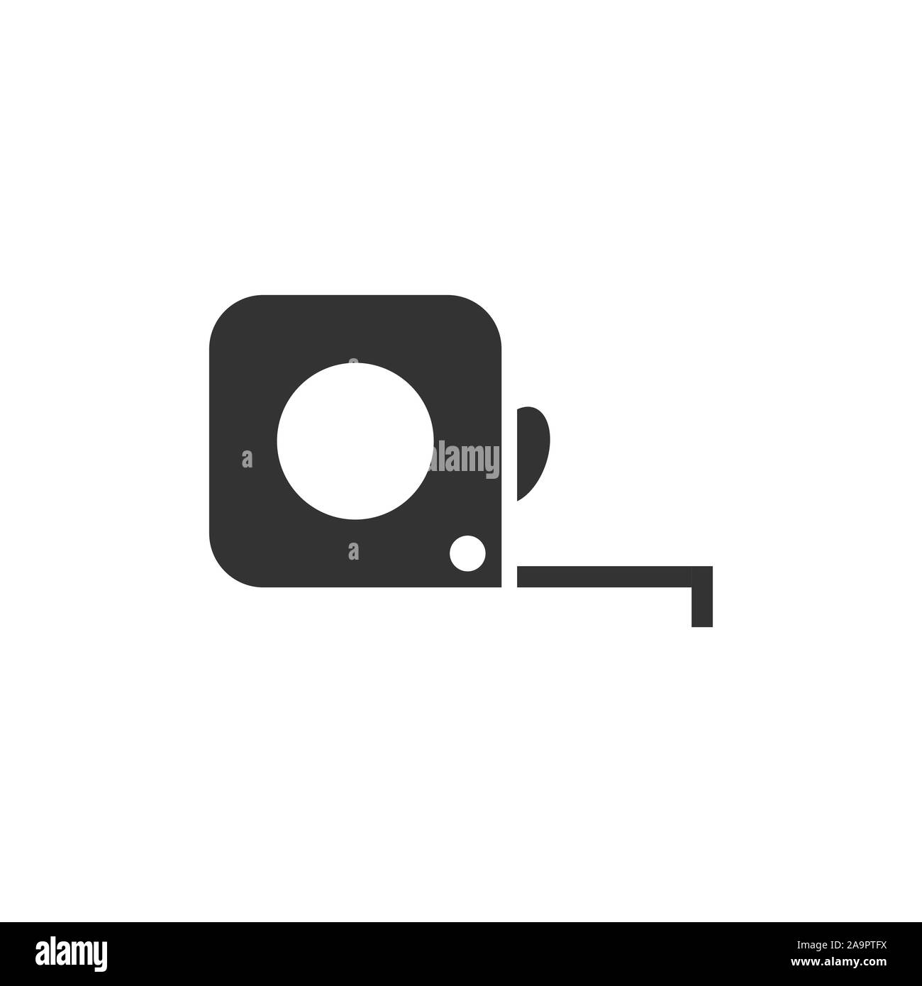 Measure tape icon in flat style. Ruler sign vector illustration on ...