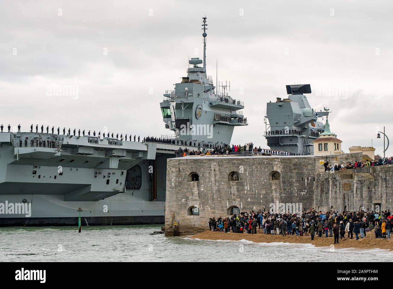 The Royal Navy's newest warship, the aircraft carrier HMS Prince of ...