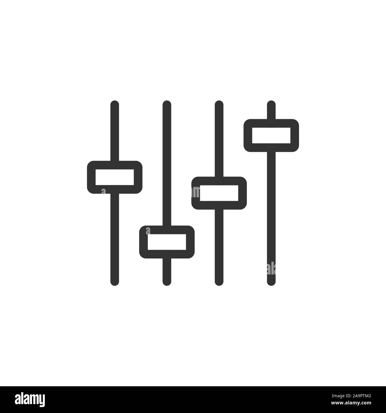 Control volume icon in flat style. Audio adjusting sign vector ...