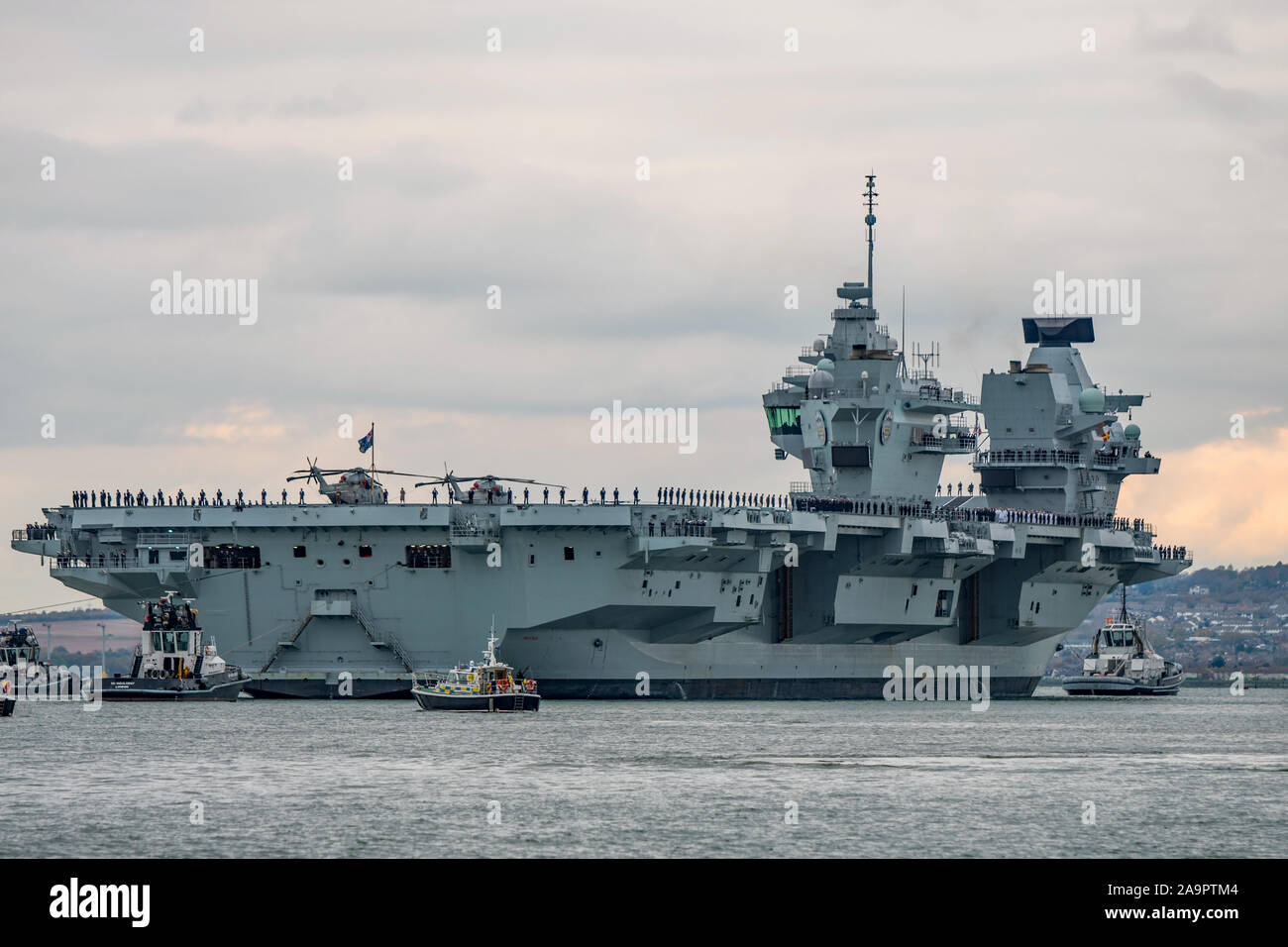 The Royal Navy's newest warship, the aircraft carrier HMS Prince of ...