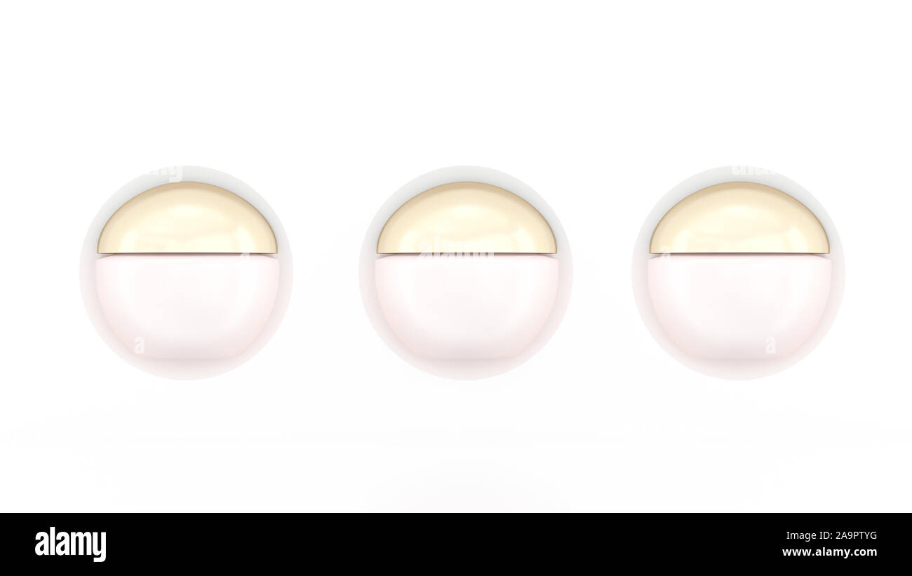 Beautiful wrapping cream on white background.3d rendering 3d ...