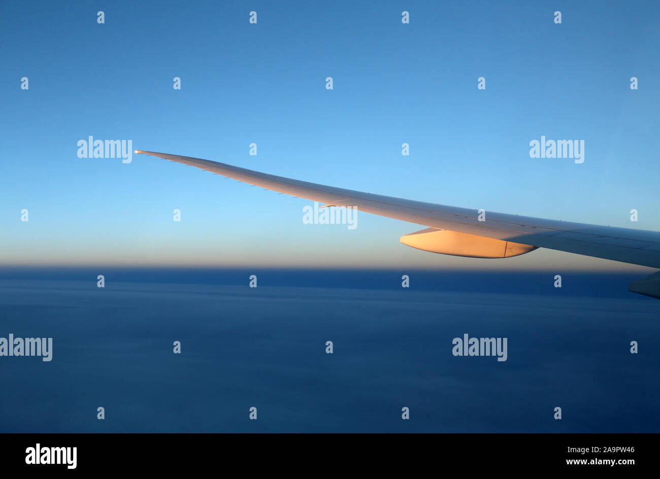 Wing of airplane Stock Photo - Alamy