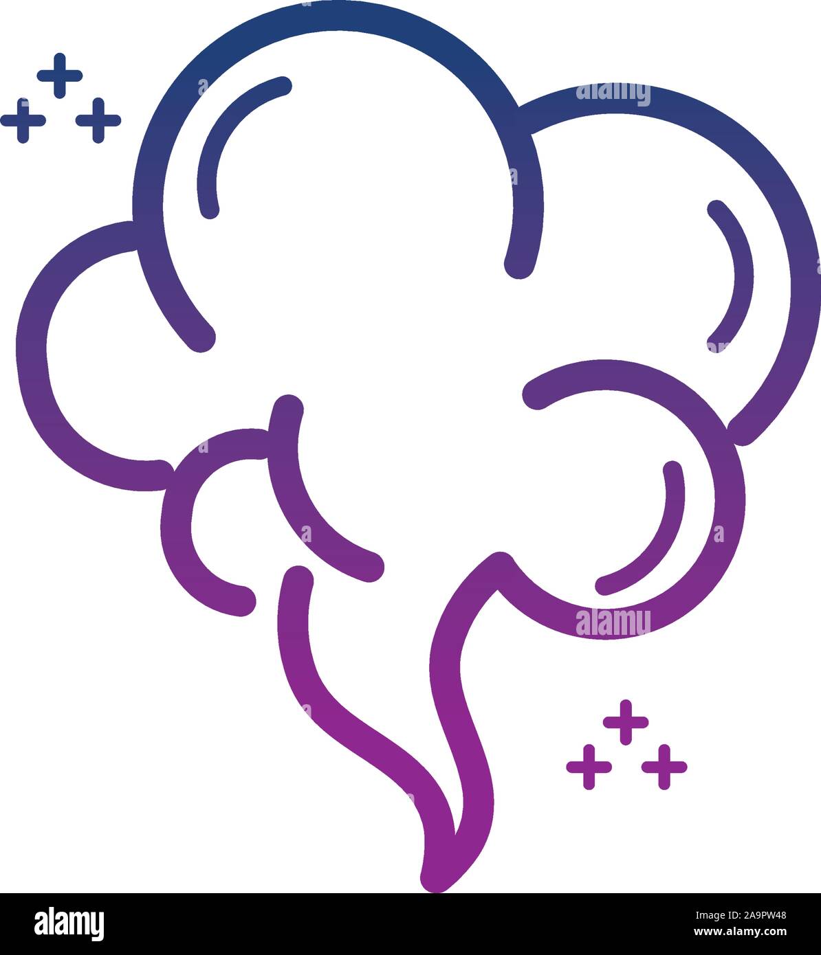 blows steam cloud smoke gradient icon illustration Stock Vector Image ...
