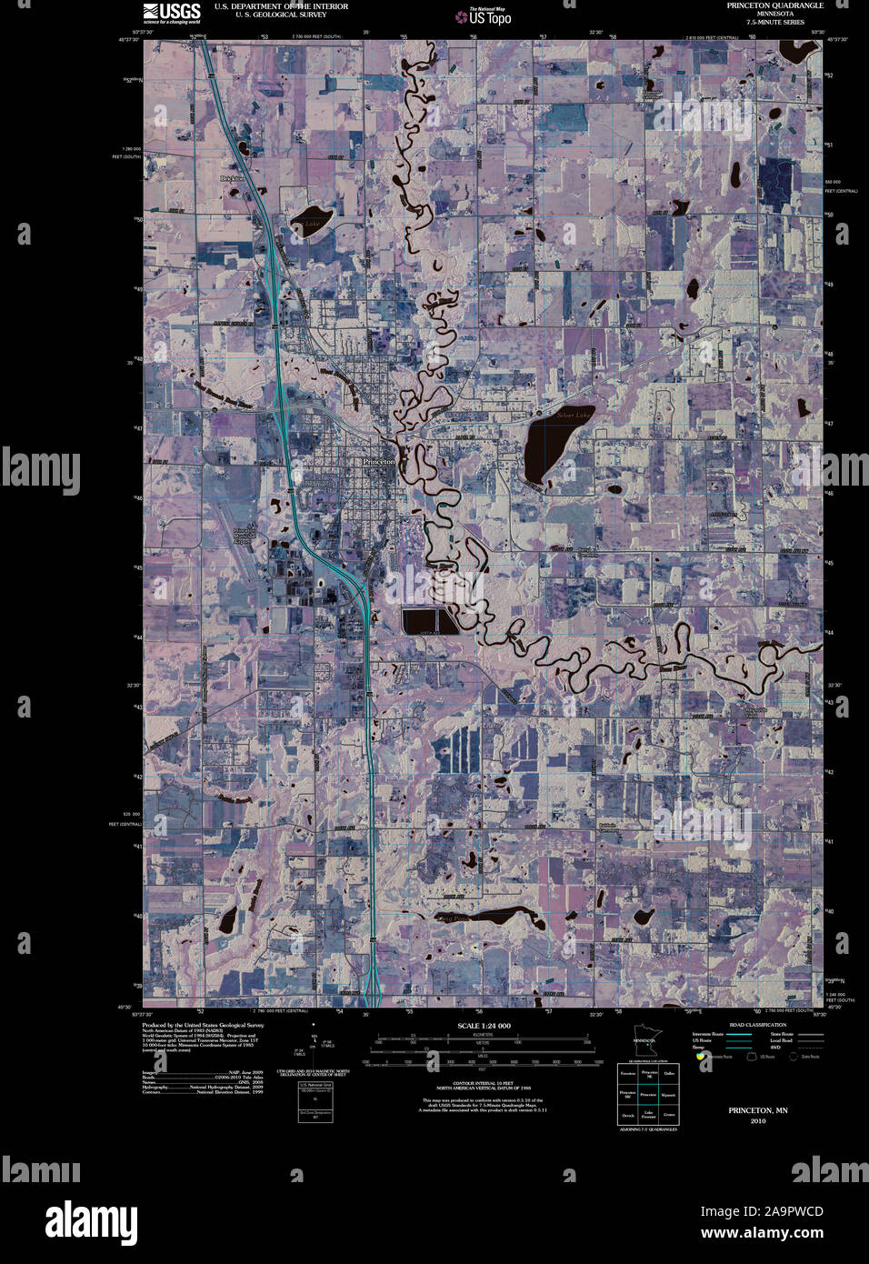Map of princeton minnesota hi-res stock photography and images - Alamy