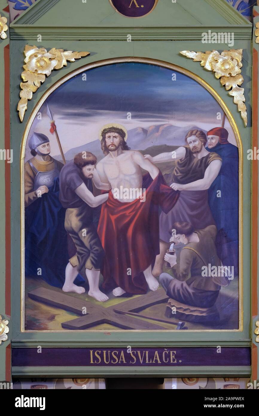 Jesus christ stripped of his garments hi-res stock photography and ...