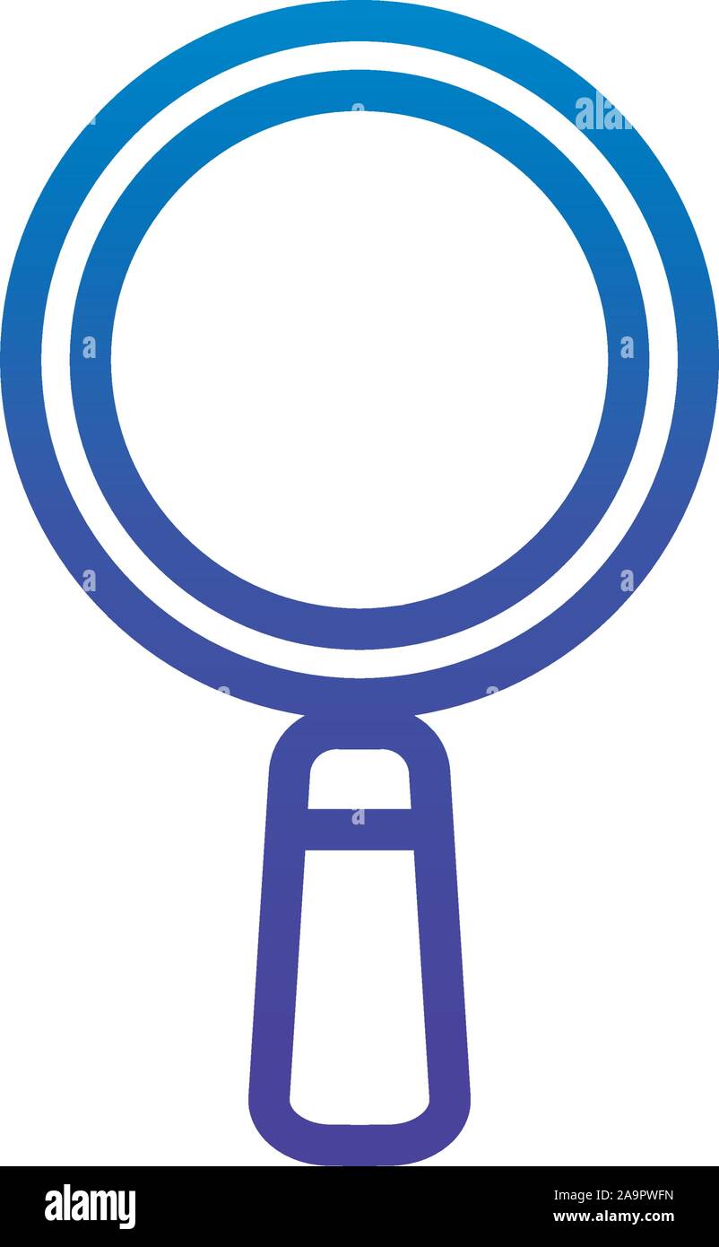 magnifying glass office line gradient design vector illustration Stock ...