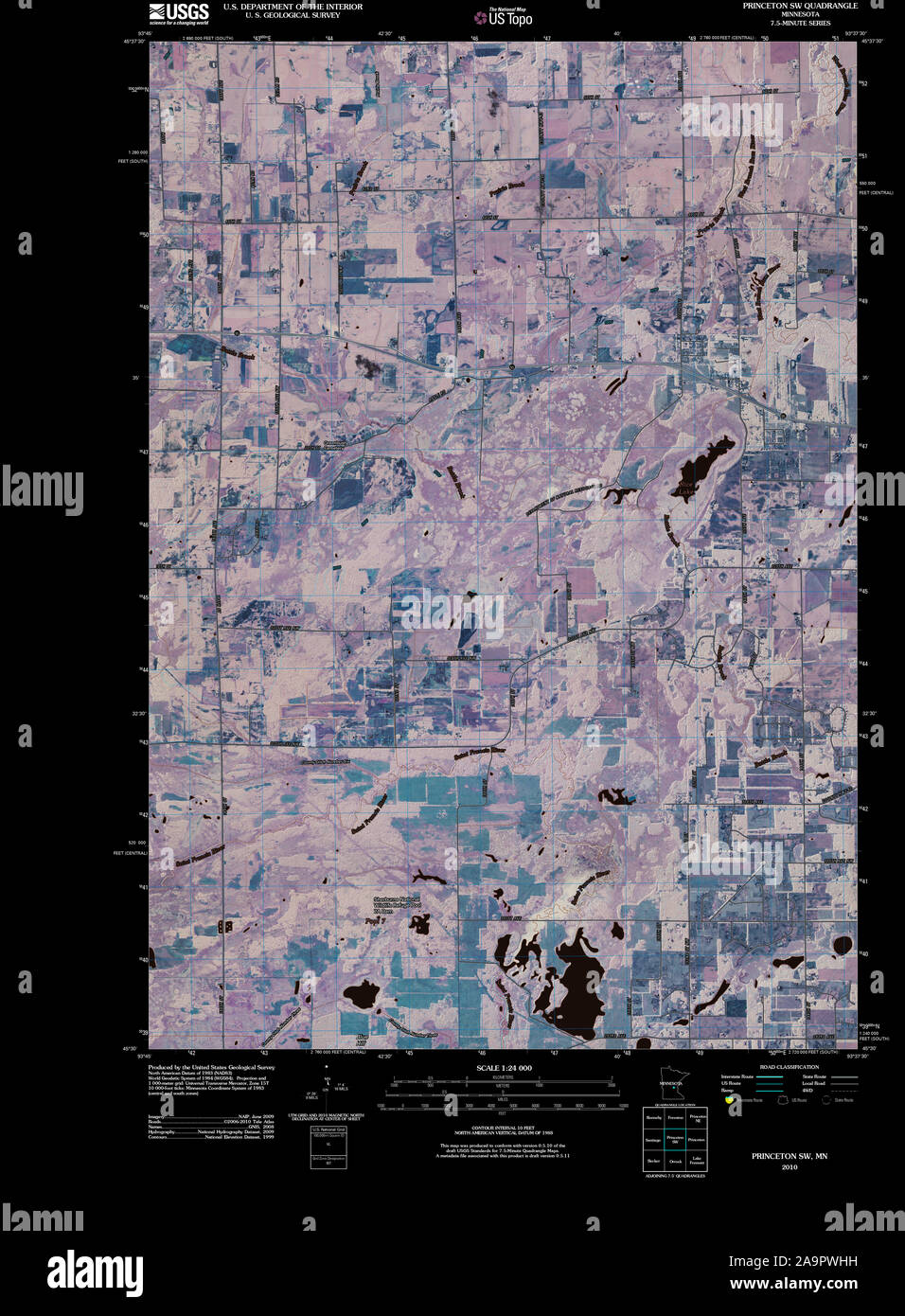 Map of princeton minnesota hi-res stock photography and images - Alamy