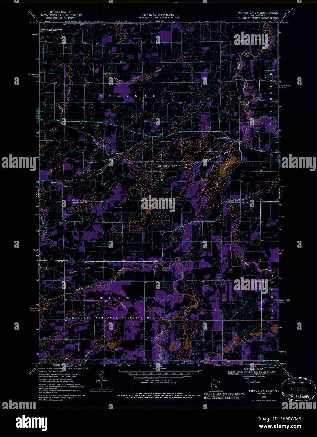 Map of princeton minnesota hi-res stock photography and images - Alamy