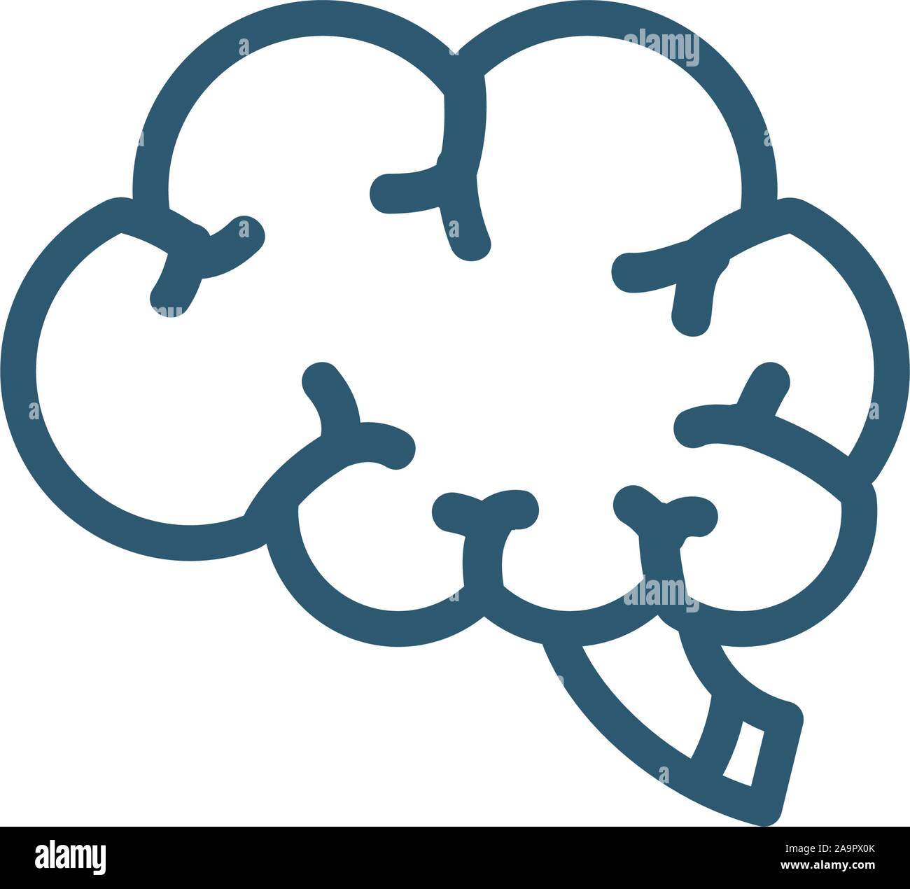 human brain research line style icon vector illustration Stock Vector ...